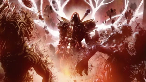 Angel descended straight into hell on hi... | Stock Video | Pond5