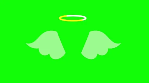 Angel nimbus animation on green backgrou... | Stock Video | Pond5