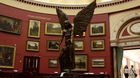 Angel Statue, Birmingham Museum, Inside,... | Stock Video | Pond5
