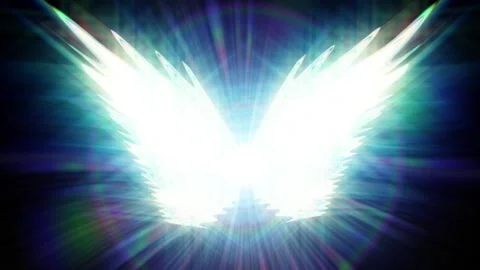 Angel wings - light being - spiritual - ... | Stock Video | Pond5