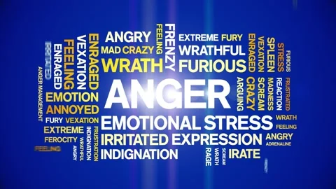 Anger animated word cloud,animation text... | Stock Video | Pond5