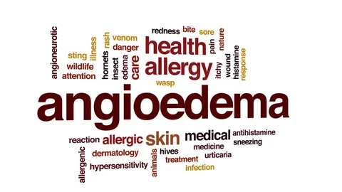 Angioedema animated word cloud, text des... | Stock Video | Pond5