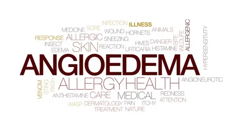 Angioedema animated word cloud, text des... | Stock Video | Pond5