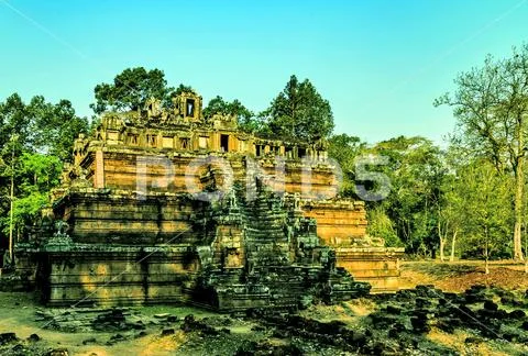 Angkor wat Lost ancient Khmer Empire city Stock Image #133845021
