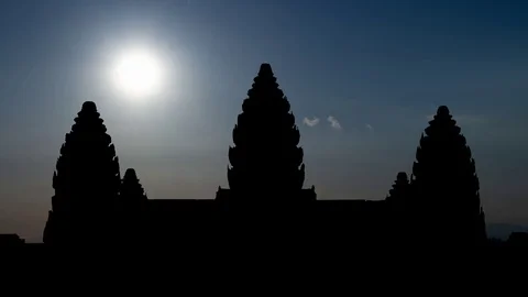 Angkor Wat Temple Complex at Sunset, the... | Stock Video | Pond5