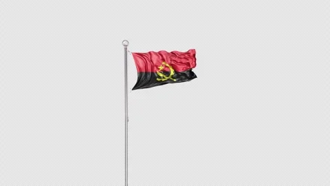 Angola Flag Pole Animation Include Al... | Stock Video | Pond5