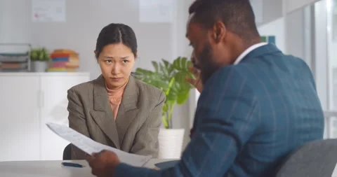 Angry african male boss shouting at youn... | Stock Video | Pond5