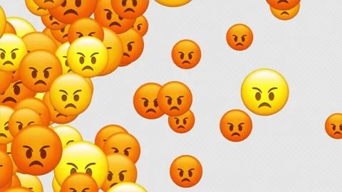 Angry Animated Emoji Pack with Overlays,... | Stock Video | Pond5