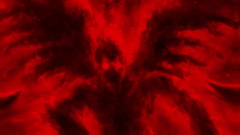 Angry awakened demon. Scary grunge 2D an... | Stock Video | Pond5