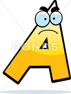 Angry cartoon letter a: Graphic #38298277