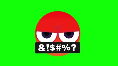 Angry Emoji Animated Icon. 4K Green Scre... | Stock Video | Pond5