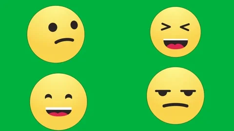 angry emoji happy emoji neutral emoji su... | Stock Video | Pond5