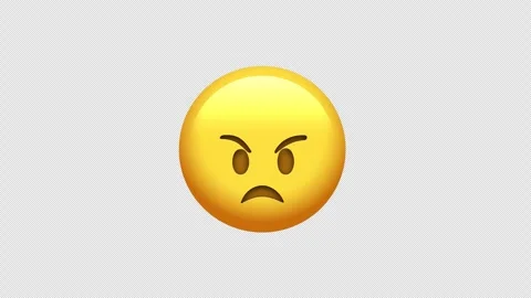 Angry Face Emoji Animated on a Transpare... | Stock Video | Pond5