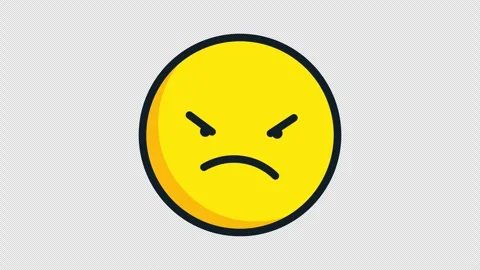 Angry Face Emoji Animated on a Transpare... | Stock Video | Pond5