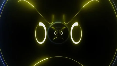 ANGRY Face Emoji Neon Background, Animat... | Stock Video | Pond5