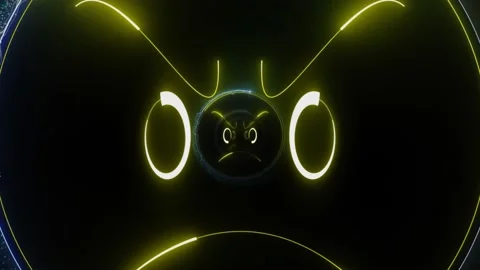 ANGRY Face Emoji Neon Background, Animat... | Stock Video | Pond5