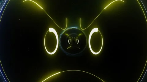 ANGRY Face Emoji Neon Background, Animat... | Stock Video | Pond5