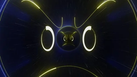 ANGRY Face Emoji Neon Background, Animat... | Stock Video | Pond5