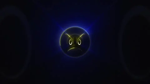 ANGRY Face Emoji Neon Background, Animat... | Stock Video | Pond5