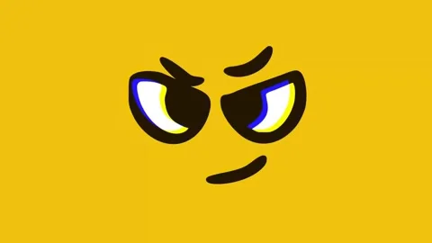 Angry face emoticon with glitch effect o... | Stock Video | Pond5
