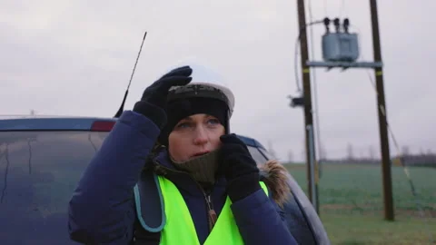 Angry female electrical engineer talking... | Stock Video | Pond5