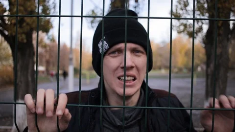 .angry guy screaming, looking heavy look... | Stock Video | Pond5