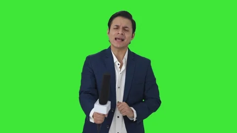 Angry Indian reporter asking questions G... | Stock Video | Pond5