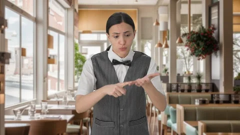 Angry Indian woman waiter shouting on th... | Stock Video | Pond5