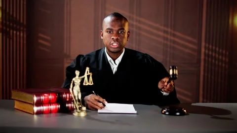 Angry Judge Talking In Courtroom | Stock Video | Pond5