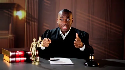 Angry Judge Talking In Courtroom | Stock Video | Pond5