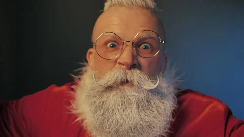 Angry mad Santa Claus scream, swear for ... | Stock Video | Pond5