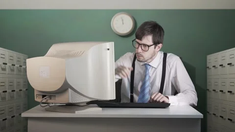Angry Man Computer Stock Footage ~ Royalty Free Stock Videos | Pond5