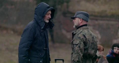 Angry Military Man Arguing With Senior M... | Stock Video | Pond5