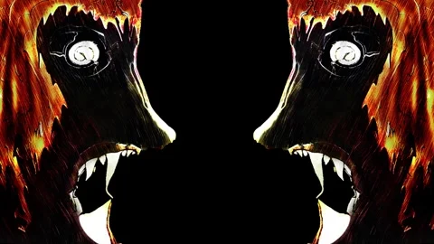 Angry monsters showing his fangs looped ... | Stock Video | Pond5