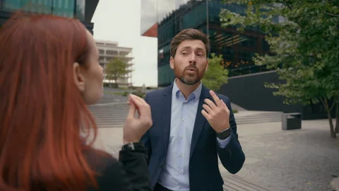 Angry negative conversation business mis... | Stock Video | Pond5