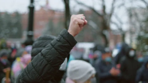 Angry people on city anti covid protest.... | Stock Video | Pond5