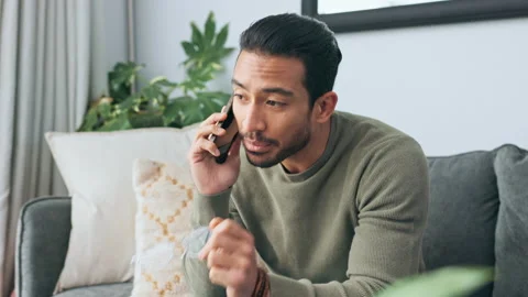 Angry phone call, communication and man ... | Stock Video | Pond5