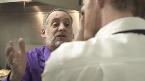 Angry Restaurant Manager Yelling at Goth... | Stock Video | Pond5