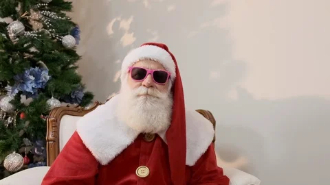 Angry Santa showing middle finger. Santa... | Stock Video | Pond5