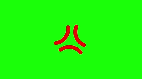 angry sign animated icon angry sign red ... | Stock Video | Pond5