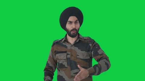 Angry Sikh Indian Army man shouting on s... | Stock Video | Pond5
