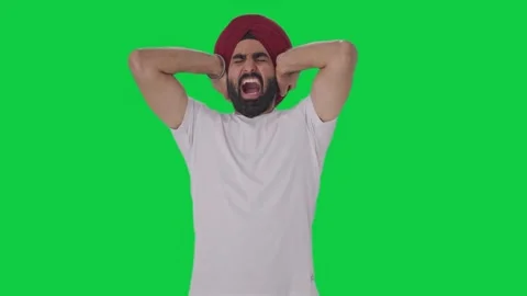 Angry Sikh Indian man challenging someon... | Stock Video | Pond5