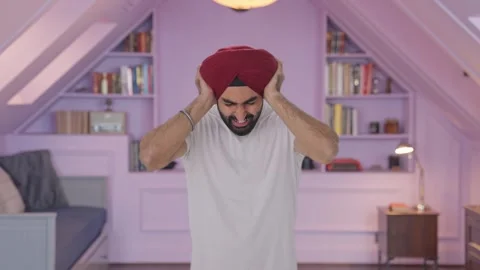 Angry Sikh Indian man shouting with clos... | Stock Video | Pond5