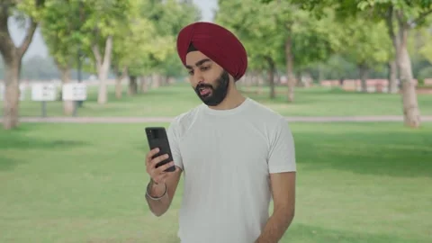 Angry Sikh Indian man talking on video c... | Stock Video | Pond5