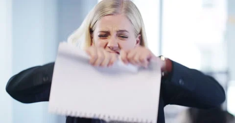 Woman Ripping Paper Stock Videos – Royalty-Free HD & 4K Videos | Pond5