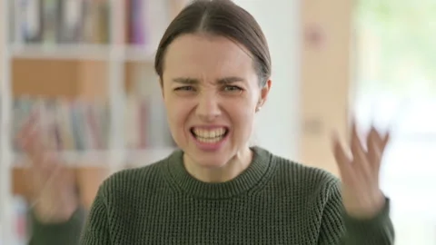 Angry Woman Talking Loud and Arguing | Stock Video | Pond5