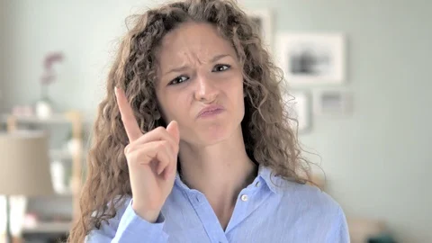 Angry Yelling Curly Hair Woman Reacting ... | Stock Video | Pond5