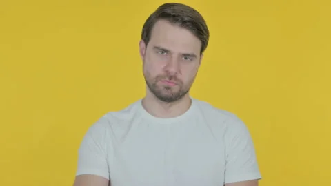 Angry Young Man Showing Middle Finger on... | Stock Video | Pond5