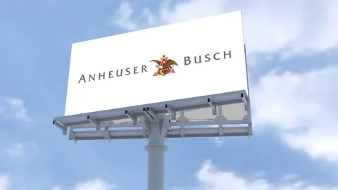 AnheuserBusch InBev Cloudscape Logo Loop... | Stock Video | Pond5