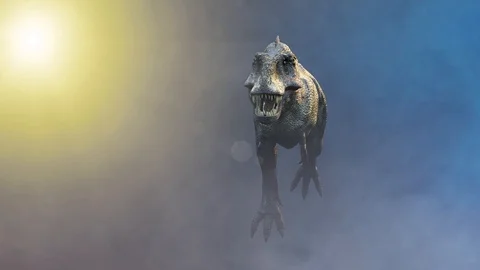 animate a running dinosaur Tyrannosaurus... | Stock Video | Pond5
